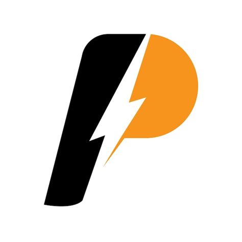 Letter P Thunder Power Logo Vector Illustration Design Premium Vector