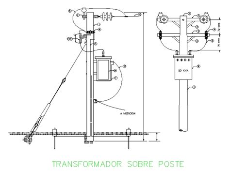 Pole Mounted Transformer Installation Detail