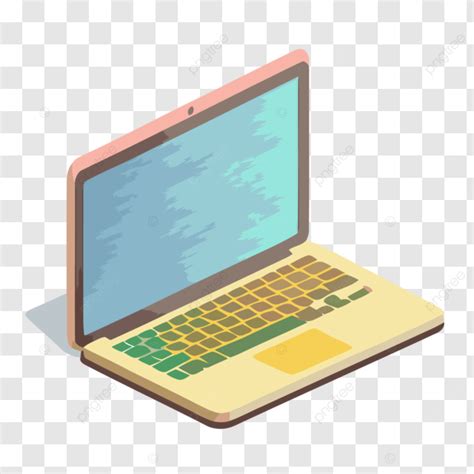 아이소메트릭하고 다채로운 노트북 벡터 흰색 바탕에 노트북의 단순한 다채로운 아이콘 그림자 없음 작은 프레임 중앙 Png 일러스트 및 벡터 에 대한 무료 다운로드