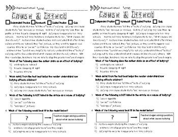Cause And Effect Freebie Multiple Choice 3rd 5th By Angela Ido Tpt
