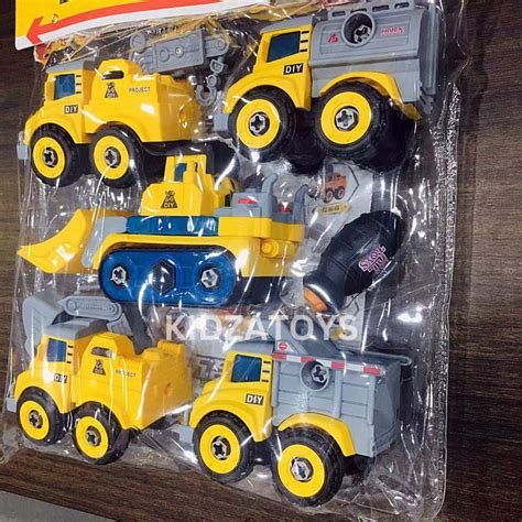 รถของเล่นเด็ก Diy ทรานฟอมเมอร์ ถอดประกอบได้ 1ถุง มี 5คัน สมารถรวมร่างเป็นหุ่นยนต์ได้ Th