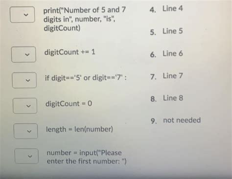 Solved Match Each Given Line Of Code To Its Proper Line Chegg