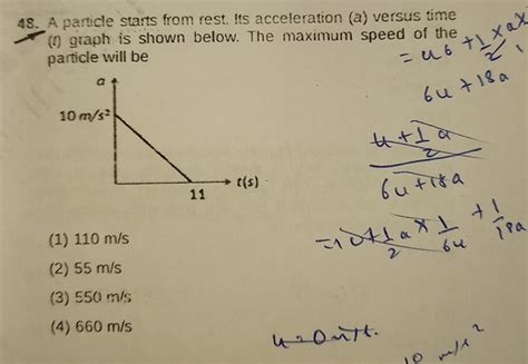 A Particle Starts From Rest Its Acceleration A Versus Time T Gra