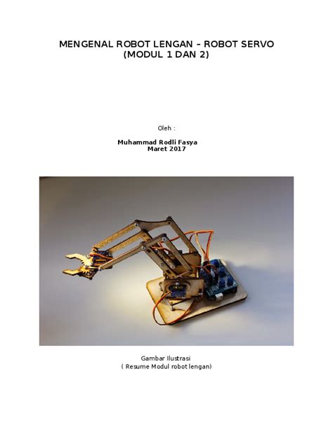 Doc Mengenal Robot Lengan Robot Servo Modul 1 Dan 2 Oleh
