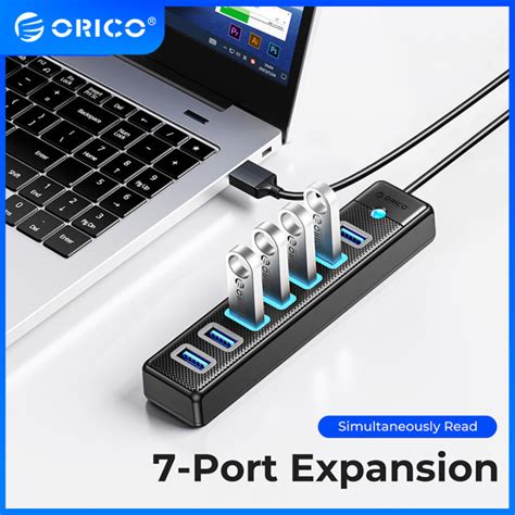 ORICO USB3 0 HUB 7 Port Splitte High Speed Notebook Extension For Computer Laptop Accessories