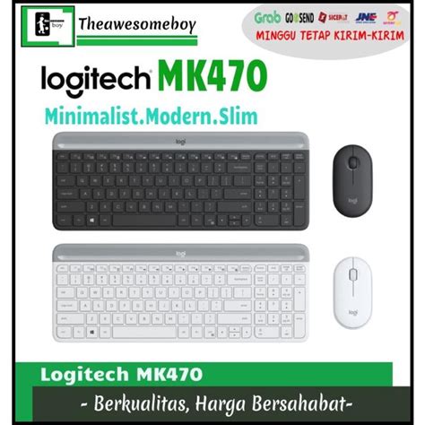 Jual Logitech Mk Ultra Slim Silent Wireless Keyboard Mouse Combo Dpi Shopee Indonesia