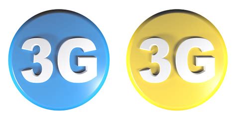 파란색과 노란색 동그라미 누름 버튼 3 세대3d 렌더링 그림 3g에 대한 스톡 사진 및 기타 이미지 3g 3차원 형태