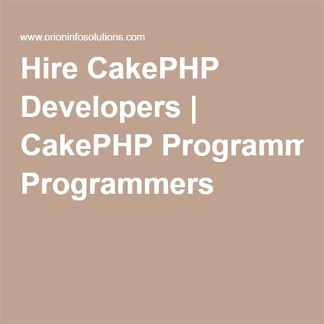 Hire Cakephp Developers Cakephp Programmers Web Design Services