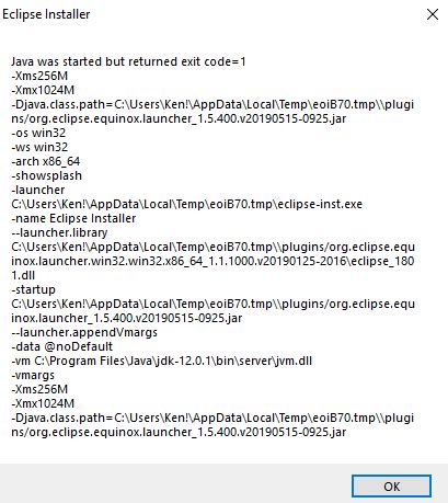 Eclipse Community Forums Newcomers Eclipse Installer Error