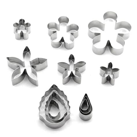 12 шт форма для печенья из нержавеющей стали форма цветка помадка форма для торта Diy Сахар