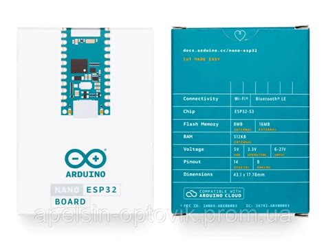 Модуль Arduino Nano на базе микросхемы Esp32 Abx00092 384 кБ ПЗУ