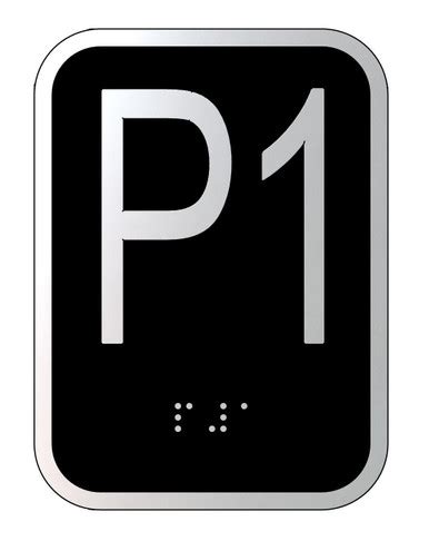 Elevator Floor Number P1 Sign Elevator Jamb Plate P1 3x4 Cast Iron
