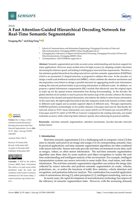 Pdf A Fast Attention Guided Hierarchical Decoding Network For Real Time Semantic Segmentation