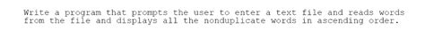 solved write a program that prompts the user to enter a text