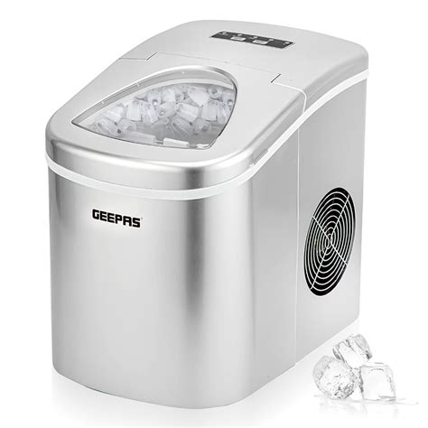 Buy Geepas Ice Cube Maker Two Sizes Produces 12kg Ice In 24 Hours Compact Portable