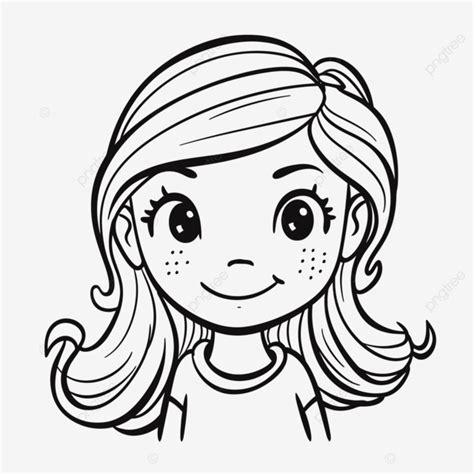 فتاة تلوين خربش الصفحة الخطوط العريضة رسم رسم المتجه رسم شعر المرأة