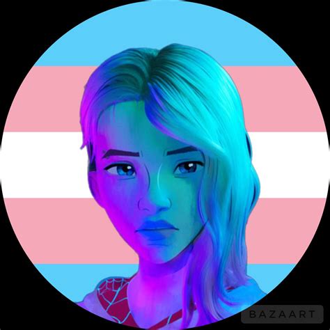 Gwen Stacy On Trans Flag Pfp Spider Gwen Art Trans Flag Gwen Stacy