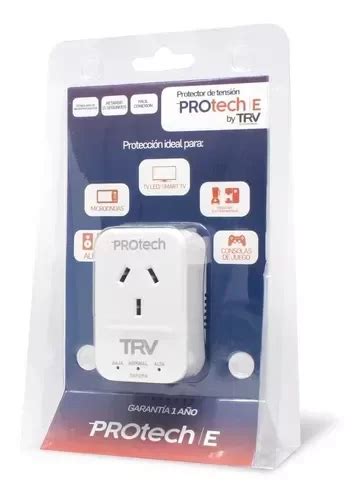Protector De Tensión Trv Protech E Tv Led Audio Etc Insumos Guti