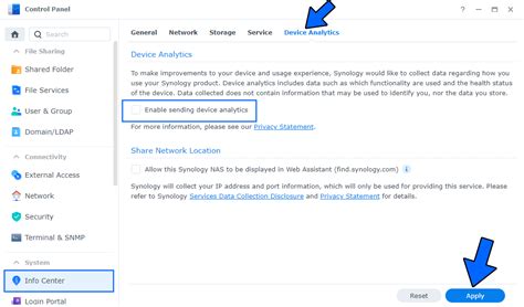 Synology How To Disable Device Analytics Marius Hosting