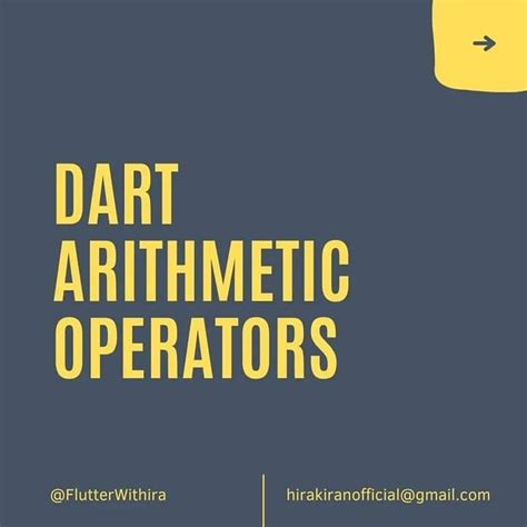Junaid Nasir On Linkedin Dart Arithmetic Operators