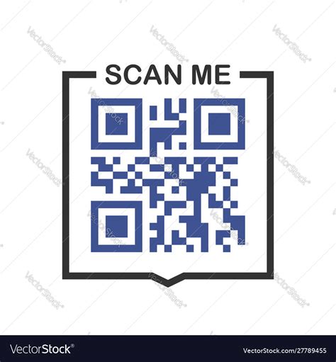 Qr Code For Smartphone Inscription Scan Me Vector Image