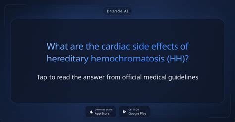 What Are The Cardiac Side Effects Of Hereditary Hemochromatosis Hh