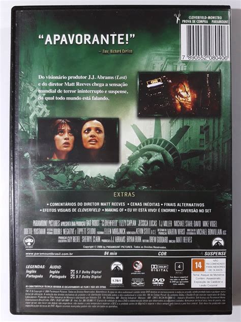 Dvd Cloverfield Monstro Original Loja Facine