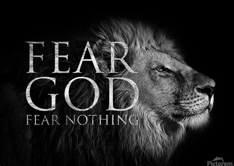 Fear God Fear Nothing Motivational Wall Art By Abconcepts Wall Art