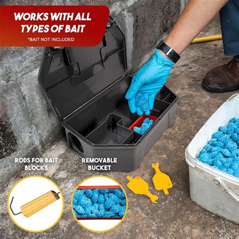 Rat Bait Station Outdoor Rodent Bait Station Rat Trap Outdoor With Key Eliminates Rats Fast