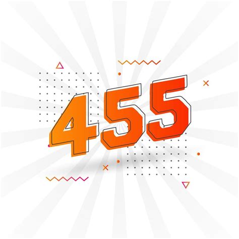 455 Number Vector Font Alphabet Number 455 With Decorative Element