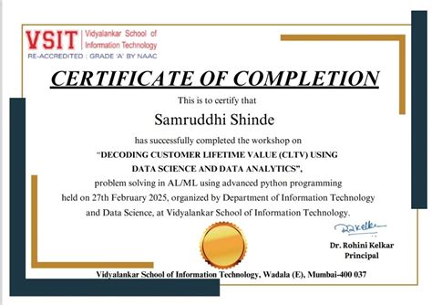 Datascience Machinelearning Python Cltv Analytics Ai Samruddhi Shinde