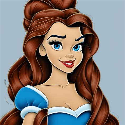 Disney Princess Belle Drawing Creative Fabrica