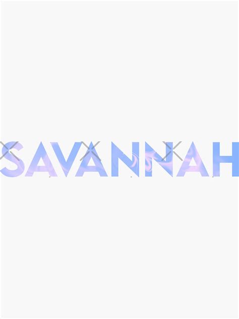 Savannah Name Sticker For Sale By Ellebackup Redbubble