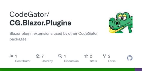 Github Codegatorcgblazorplugins Blazor Plugin Extensions Used By Other Codegator Packages