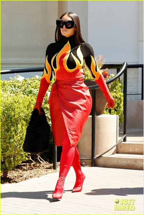 Kim Kardashian Reveals Backstory Behind Her Red Flame Outfit Reacts To