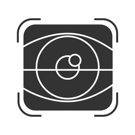 Retina Scan Glyph Icon Optometry Eye Authentication Silhouette
