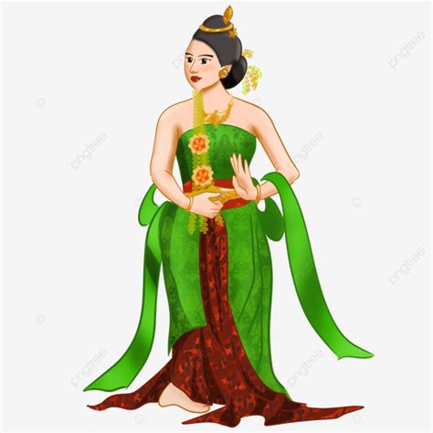 자바 전통 무용 중앙 자바 전통적인 춤 자바어 Png 일러스트 및 Psd 이미지 무료 다운로드 Pngtree