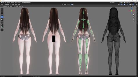 Bikini Model Realistic Female Character Blender Eevee 3d Model