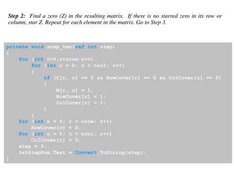 Ppt Munkres Assignment Algorithm For Minimal Cost Assignment Problem