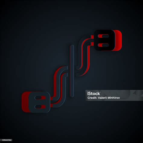 종이 절단 자전거 페달 아이콘 검은 배경에 격리 종이 아트 스타일 벡터 3차원 형태에 대한 스톡 벡터 아트 및 기타 이미지