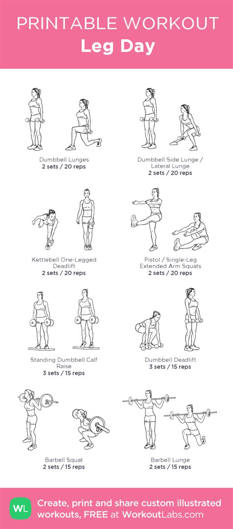 Leg Day Leg Day Workouts Printable Workouts Fitness Body