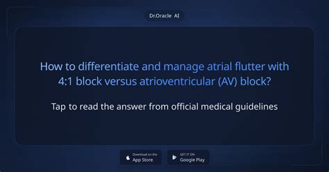 How To Differentiate And Manage Atrial Flutter With 4 1 Block Versus Atrioventricular Av Block