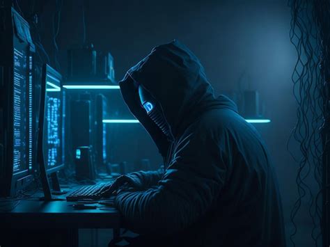 Premium Ai Image Dangerous Hooded Hacker Breaks Into Government Data