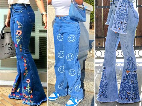 شلوار جین طرح دار زنانه فوق العاده جذاب با طرح های یونیک و خاص