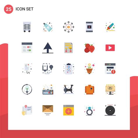 25 Universal Flat Colors Set For Web And Mobile Applications Marker Drawing Ecommerce Video