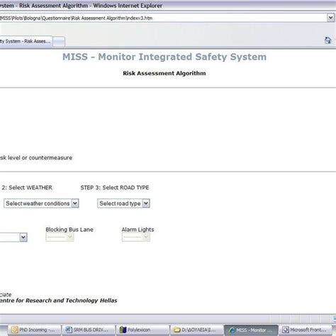 Draft Implementation Of The Risk Assessment Algorithm Download Scientific Diagram