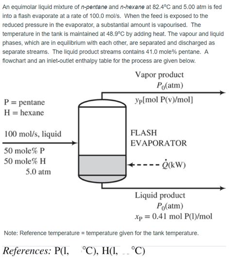 solved an equimolar liquid mixture of n pentane and n hexane