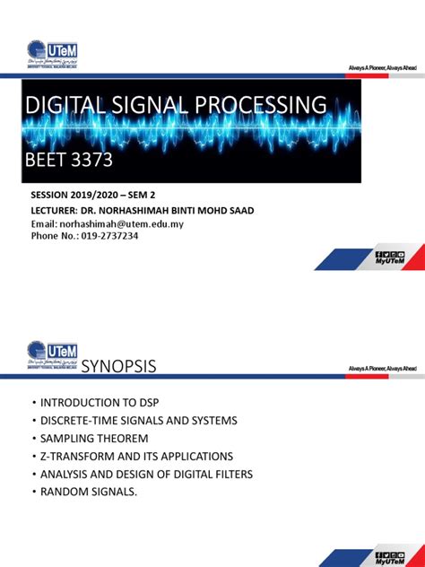 Chapter 1 Introduction To Dsp Pdf Digital Signal Processing Algorithms