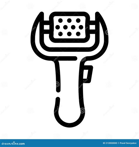 Foot Grooming Tool Callus Remover Line Icon Vector Illustration Stock