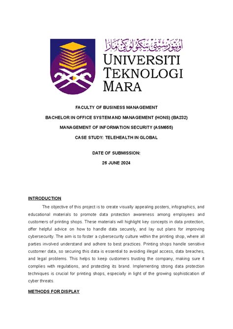 Asm655 Group Assignment Report Faculty Of Business Management